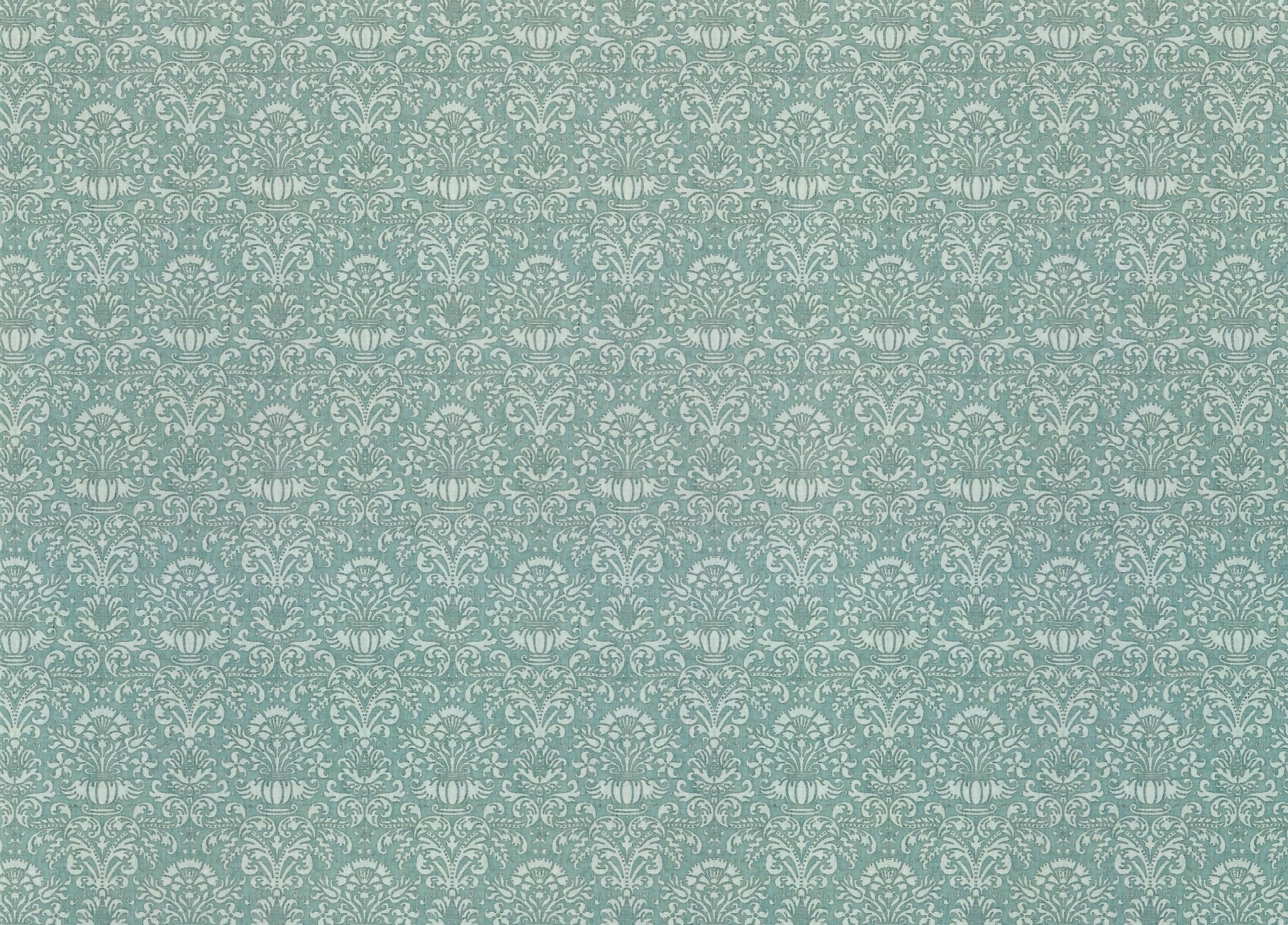 Dollhouse Wallpaper Damask Blue Gray Victorian 1:12 Scale Itsy Bitsy M ...