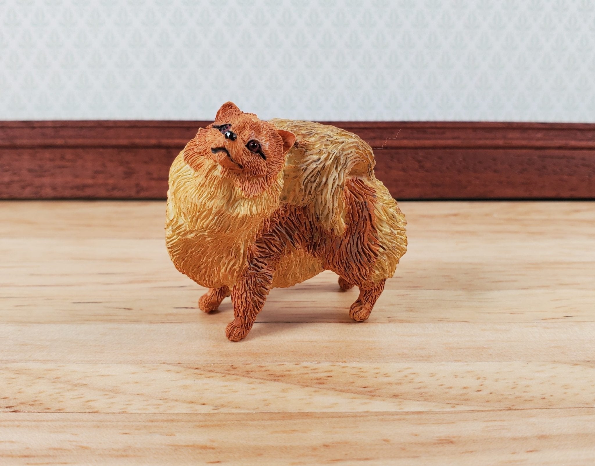 Dollhouse Dog Pomeranian Standing 1:12 Scale Miniature Animal Pet ...