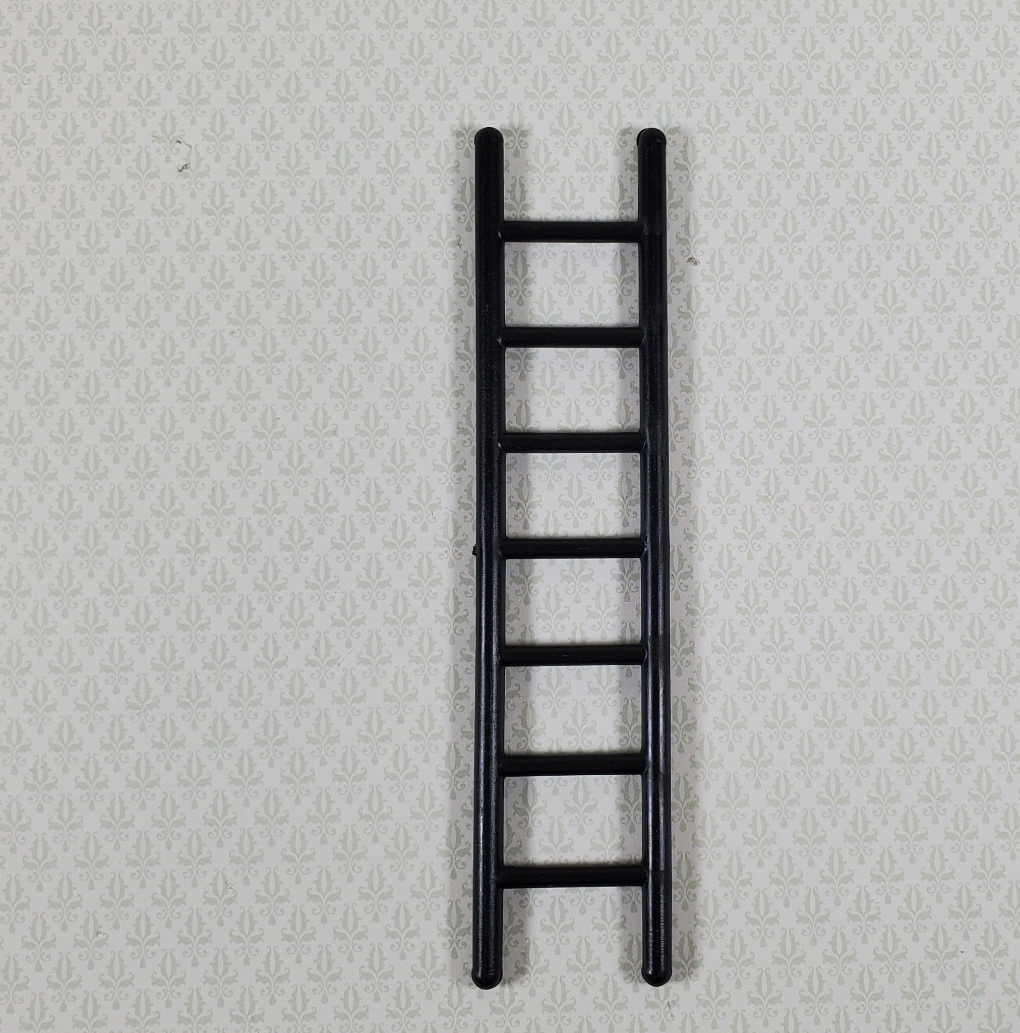 Dollhouse HALF SCALE Ladder 4 11/16 Tall Black Wood 1:24 Miniature ...