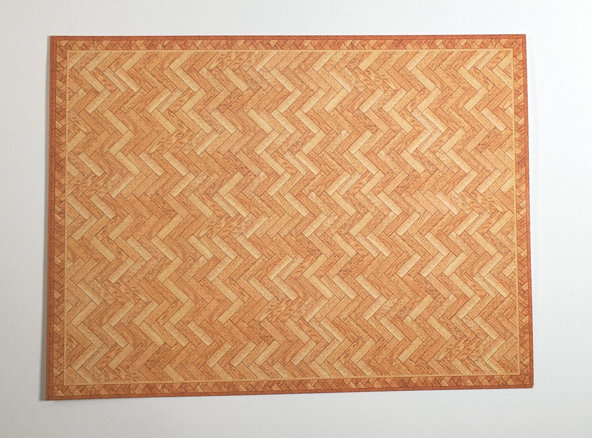 Dollhouse HALF SCALE Parquet Wood Floor Cardstock 1:24 Miniature World ...