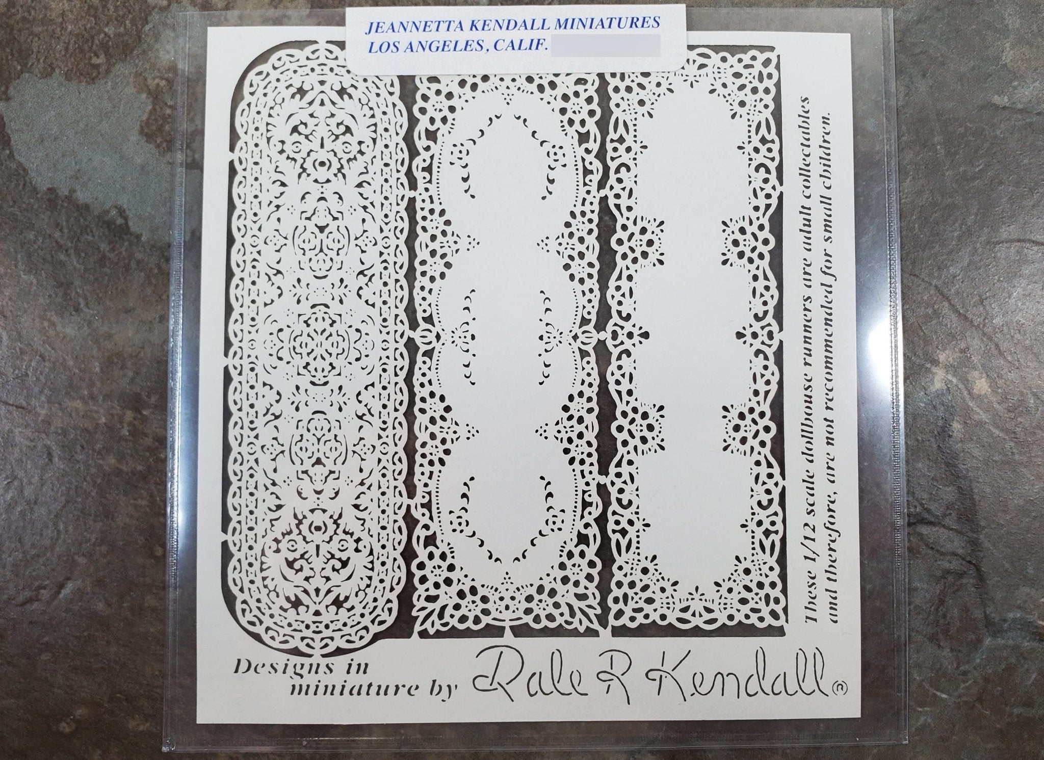 Dollhouse Paper Table Runners x3 Laser Cut 1:12 Scale Miniatures JKM300 ...