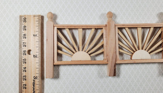 Dollhouse Sunburst Railing for Porches or Decks 1:12 Scale Miniature ...