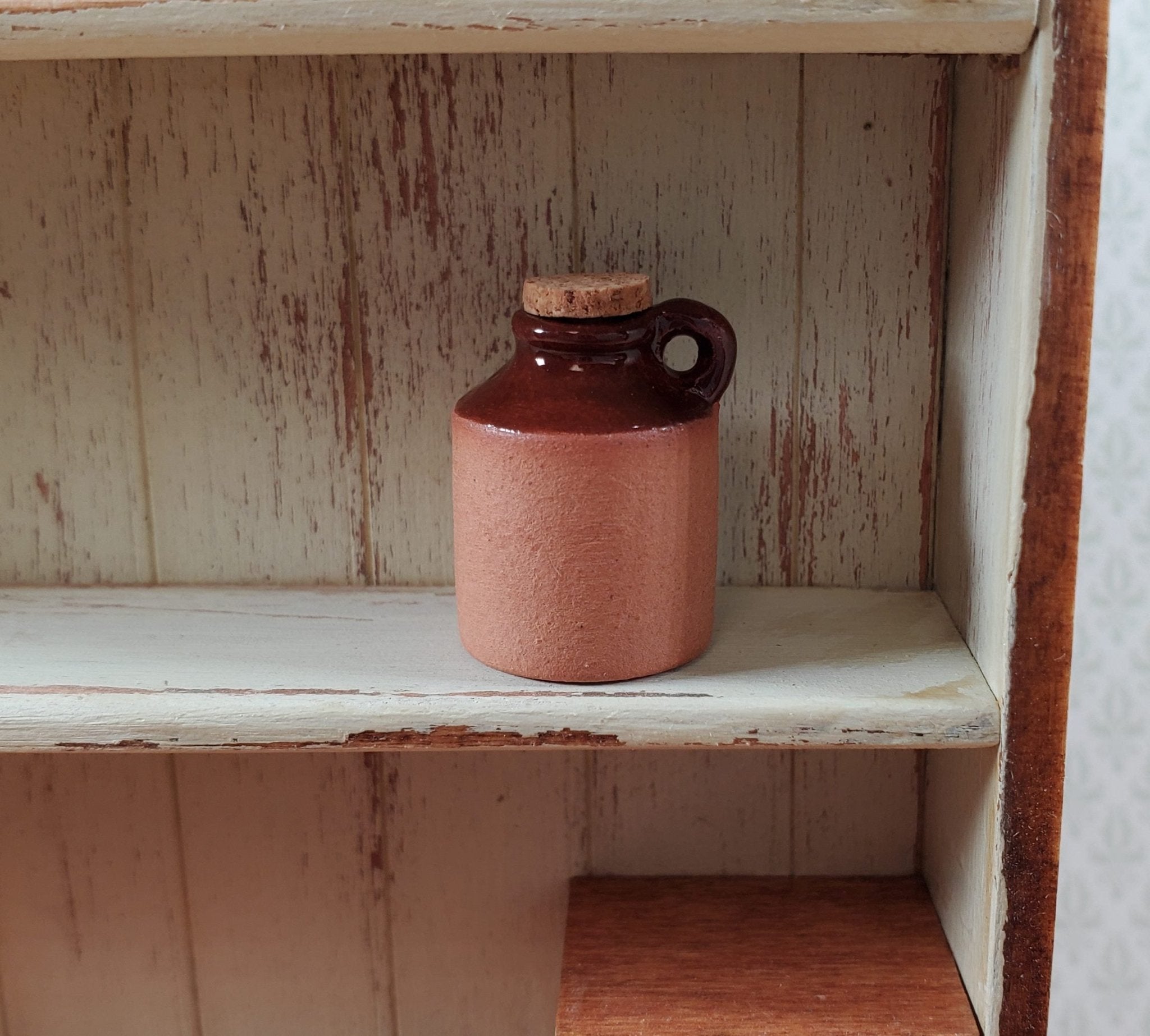 Dollhouse Terra Cotta Jug Cork Demijohn Crock 1:12 Scale Handmade 20mm ...