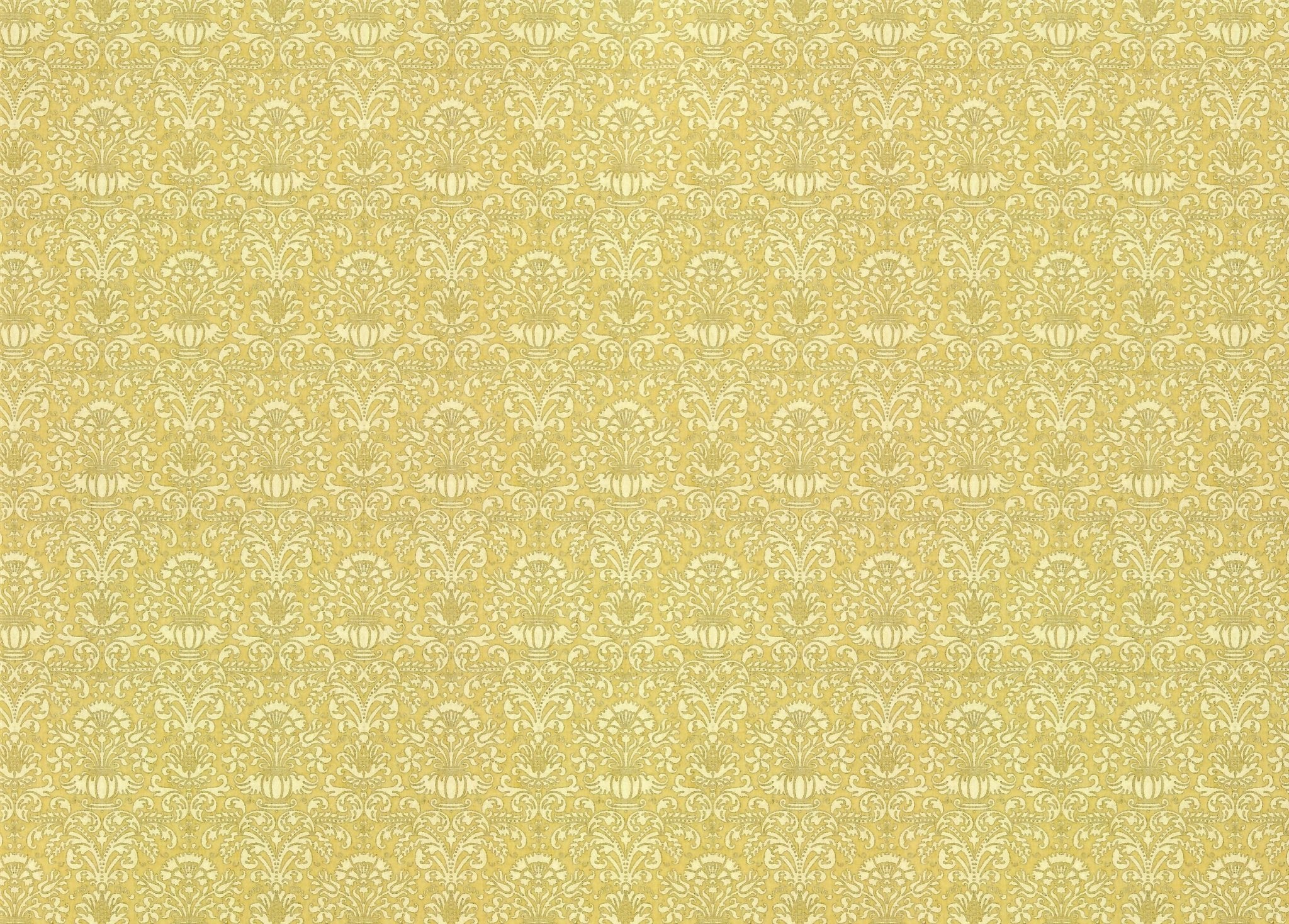Dollhouse Wallpaper Damask Dark Gold/Beige Victorian 1:12 Scale Itsy B ...