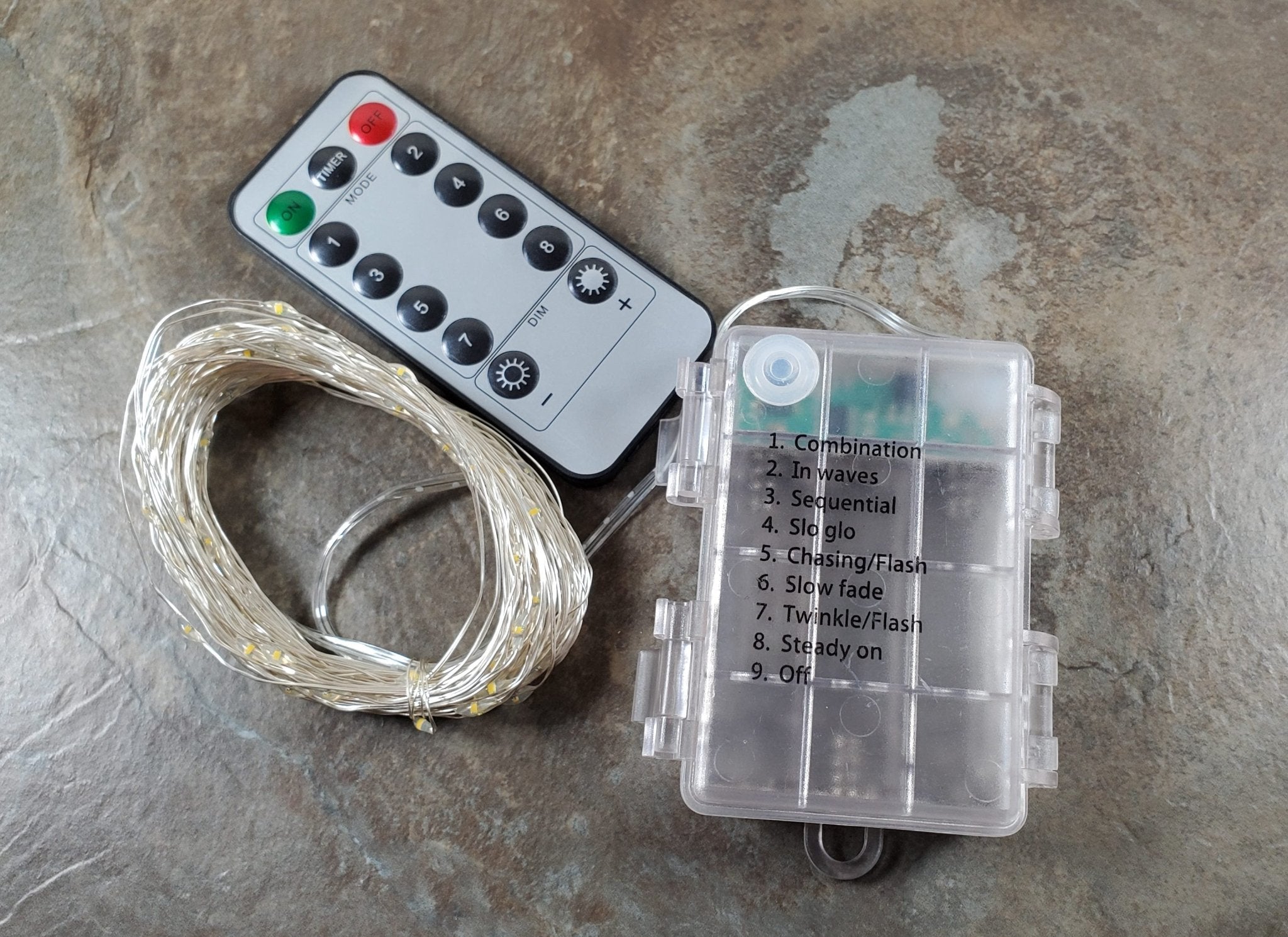 Fairy Lights 100 Lights Warm White Battery Operated with Remote Uses 3 ...