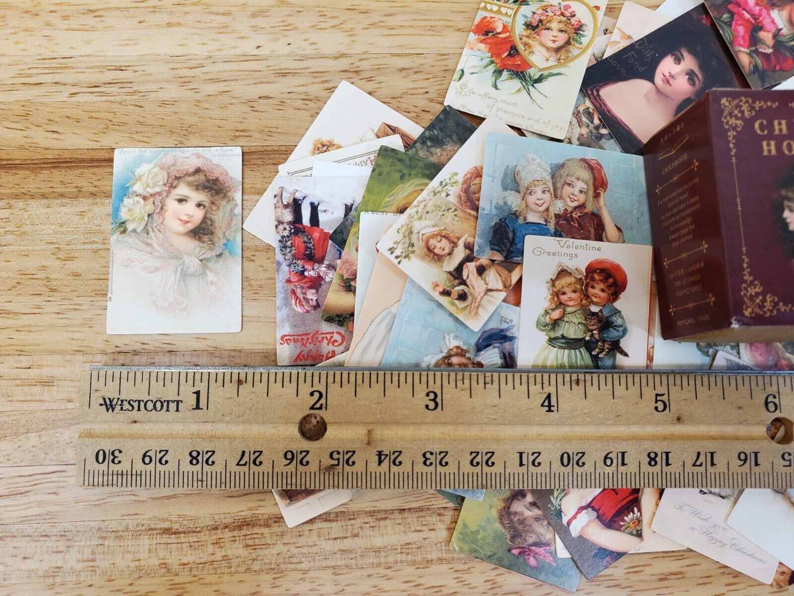 100 Mini Childhood Prints on Cardstock Vintage Pictures Scrapbooking ...