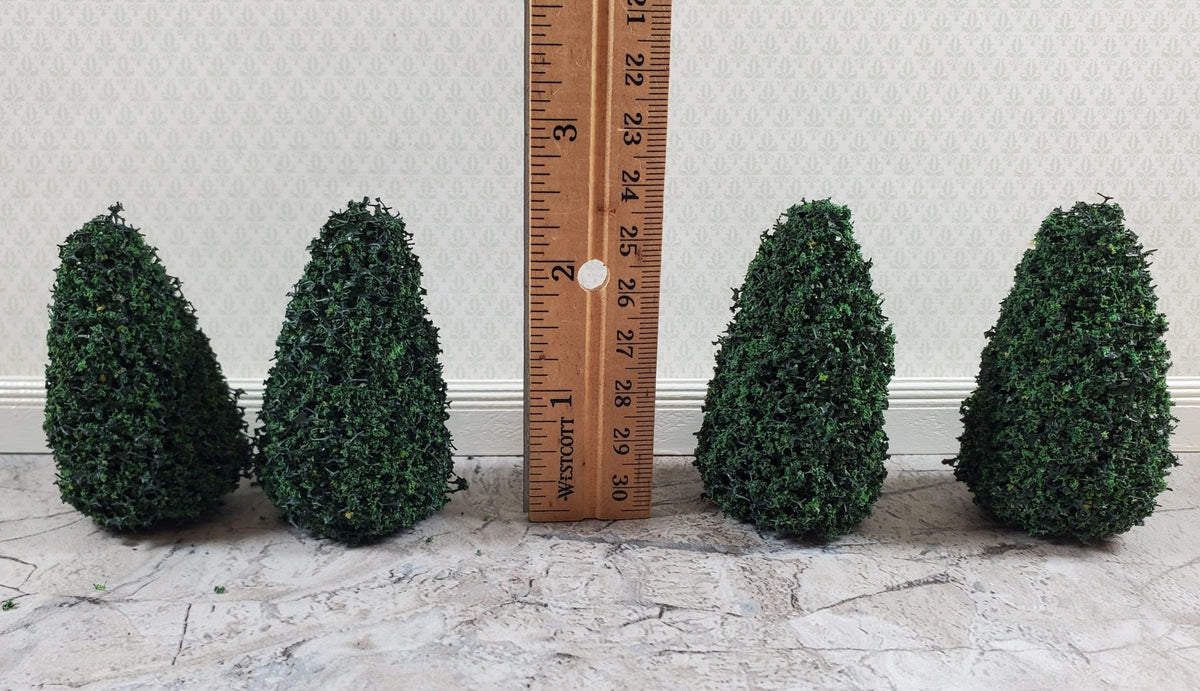 4 Model Scenery Shrubs Bushes Tapered Green Dollhouses Scale Models ...