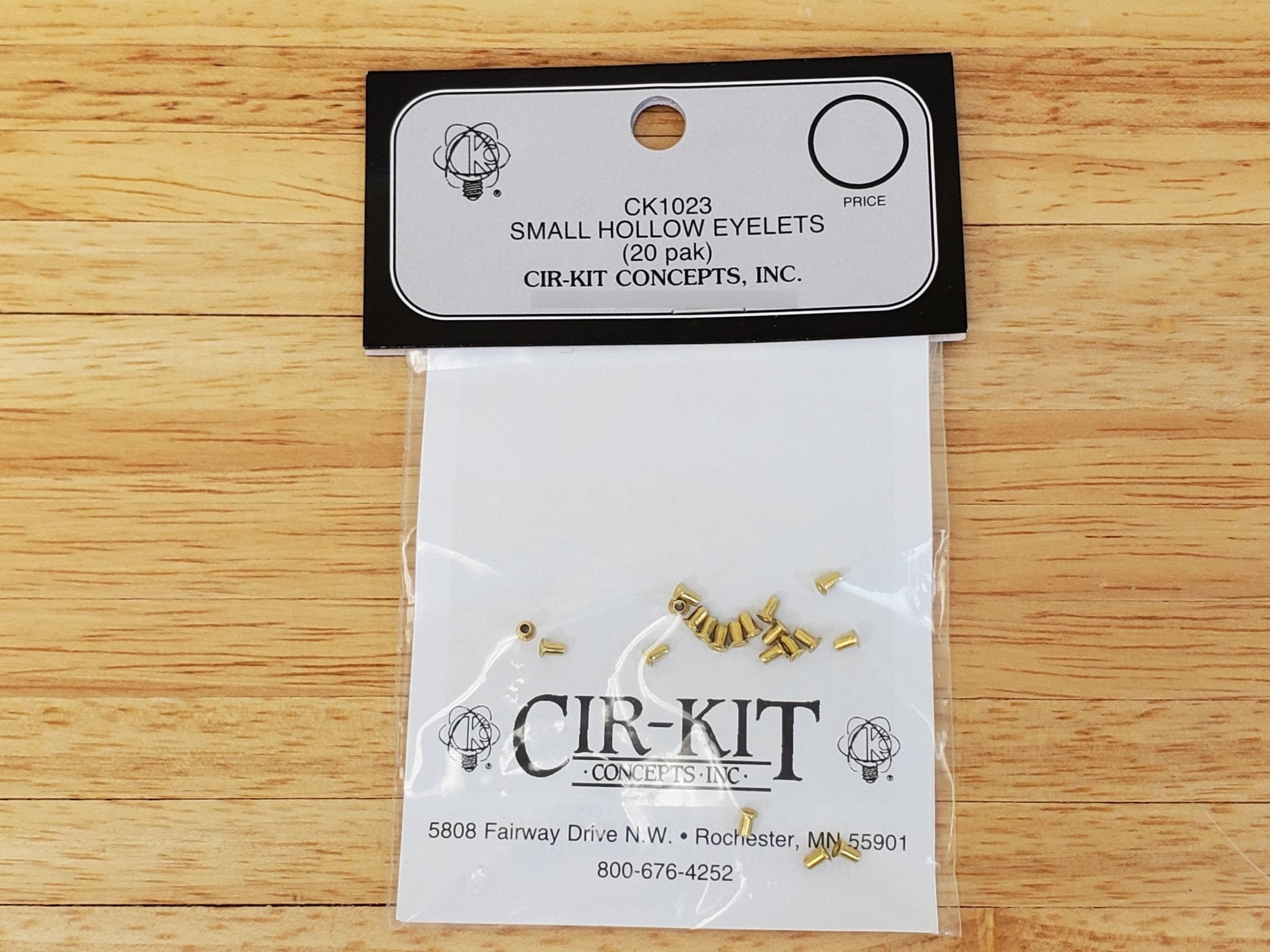 Cir-Kit Eyelets Small Hollow 20 Pack for Dollhouse Tape Wire Set-ups ...