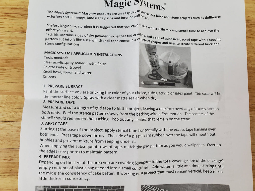 Magic Masonry Red Large Block Brick KIT 4 Square Feet Stencil and ...