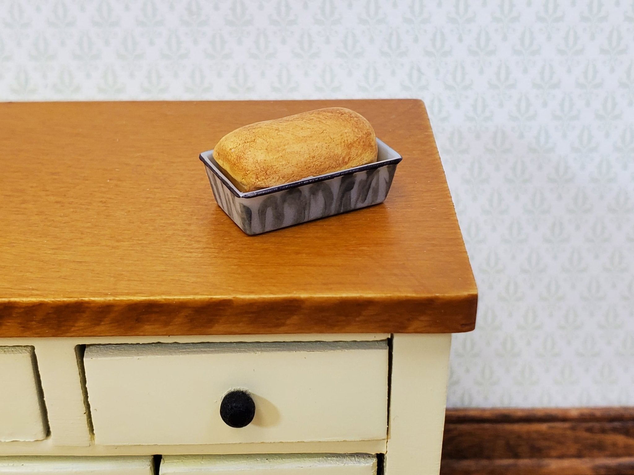 Dollhouse Bread in a Baking Pan Handmade 1:12 Scale Miniature Food ...