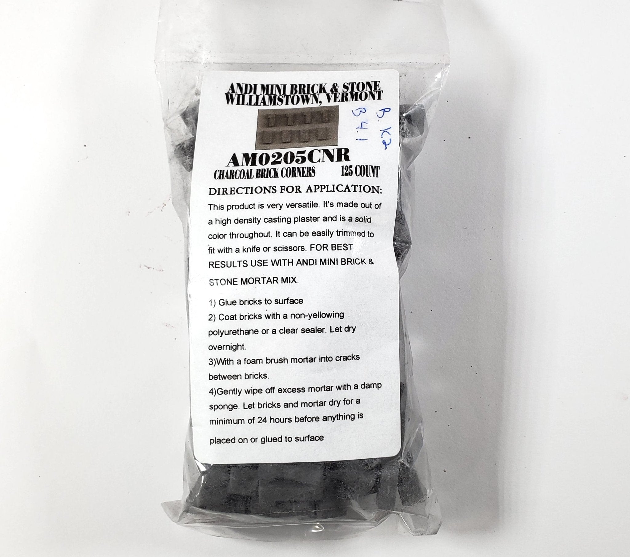 Dollhouse Brick Corners Gray Bricks by Andi Mini Brick 1:12 Scale 125 ...