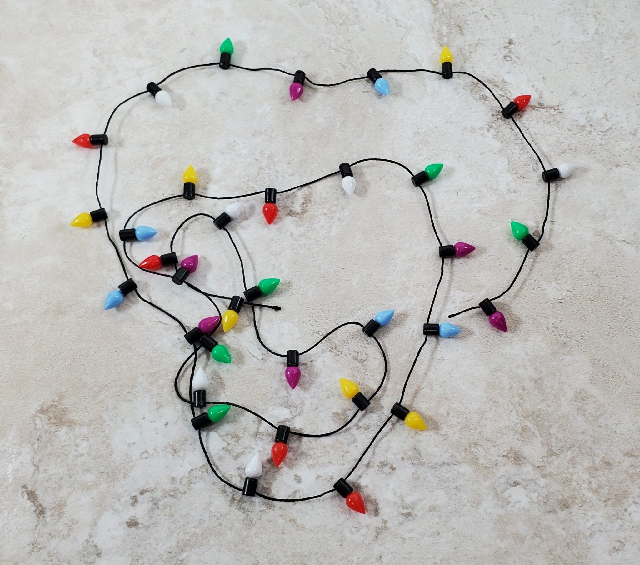 Dollhouse Christmas Tree Lights String Multi Colored Black String ...