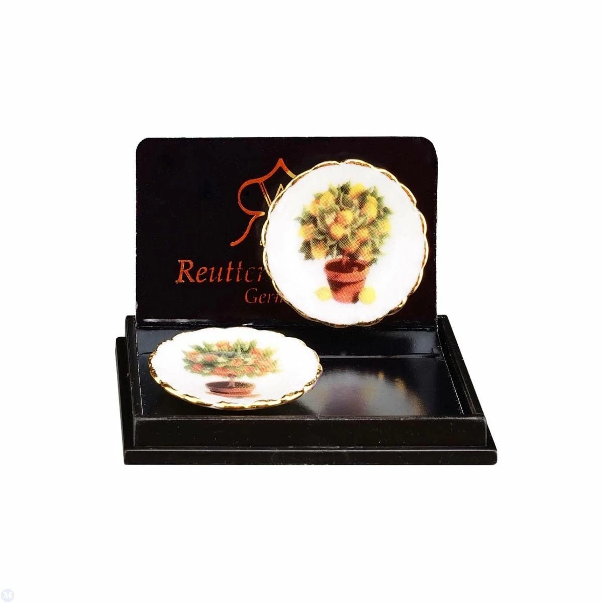 Dollhouse Decorative Plates Reutter Porcelain Set of 2 1:12 Scale ...
