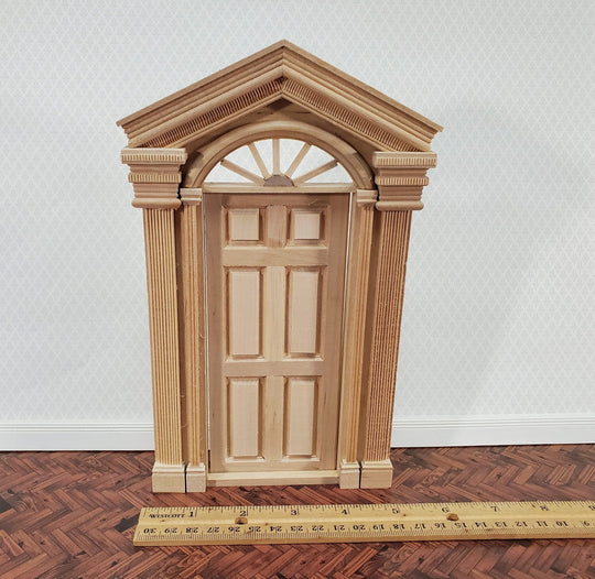 Dollhouse Exterior Door Large Fancy with Columns 1:12 Scale Miniature ...