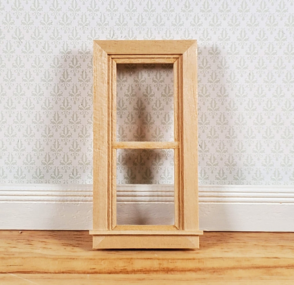 Dollhouse HALF SCALE 1:24 Window with Interior Trim Wood HWH5032 ...