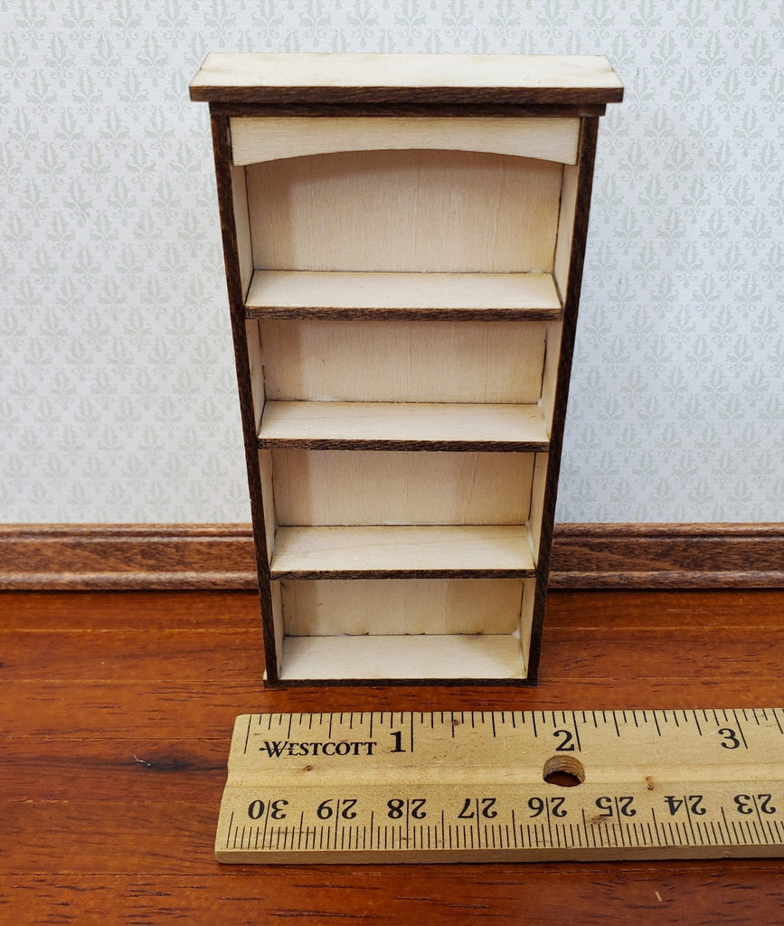 Dollhouse HALF SCALE Bookcase KIT 1:24 Scale Miniature DIY Library ...