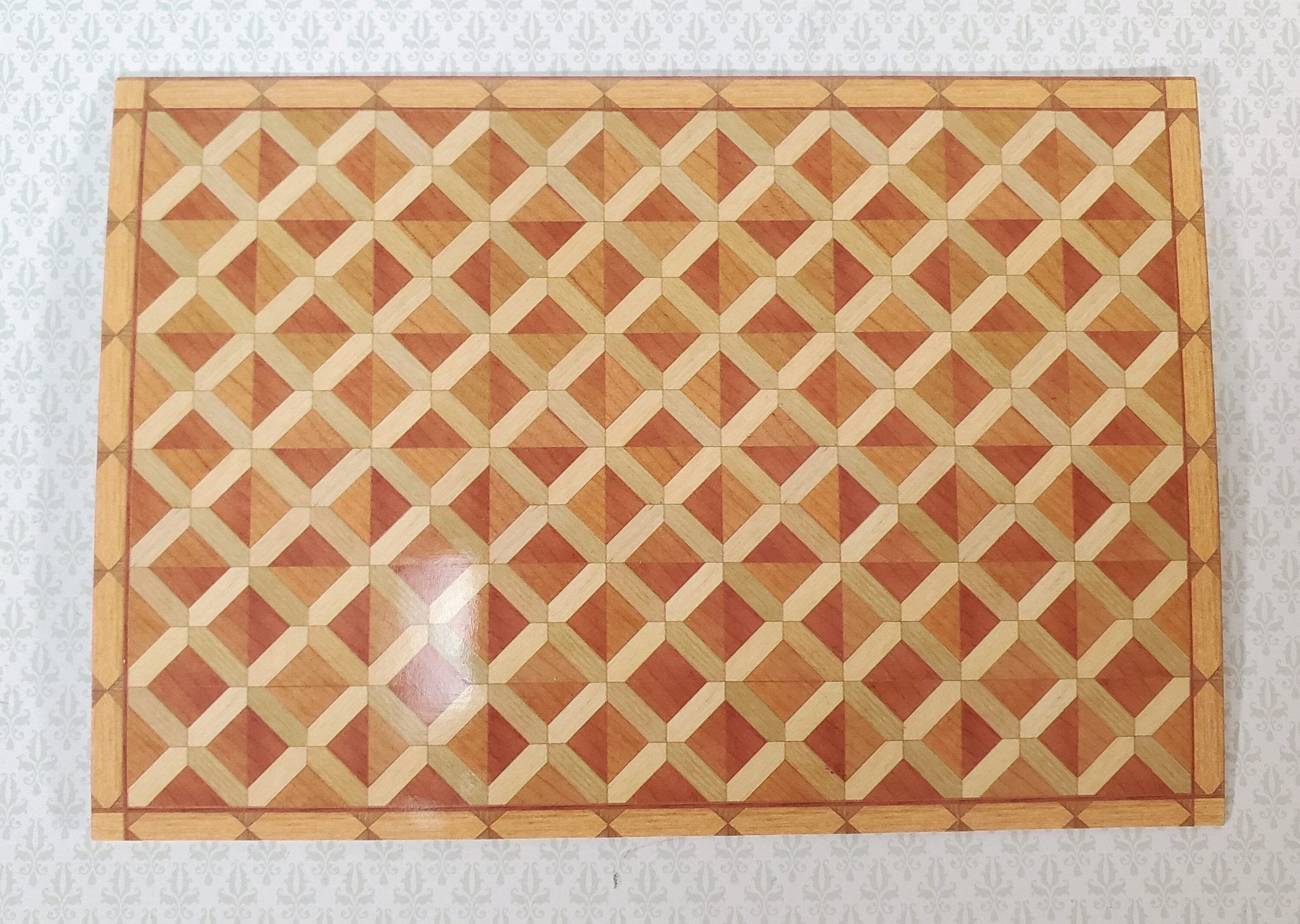 Dollhouse HALF SCALE Faux Parquet Wood Floor Flooring 1:24 Miniature ...