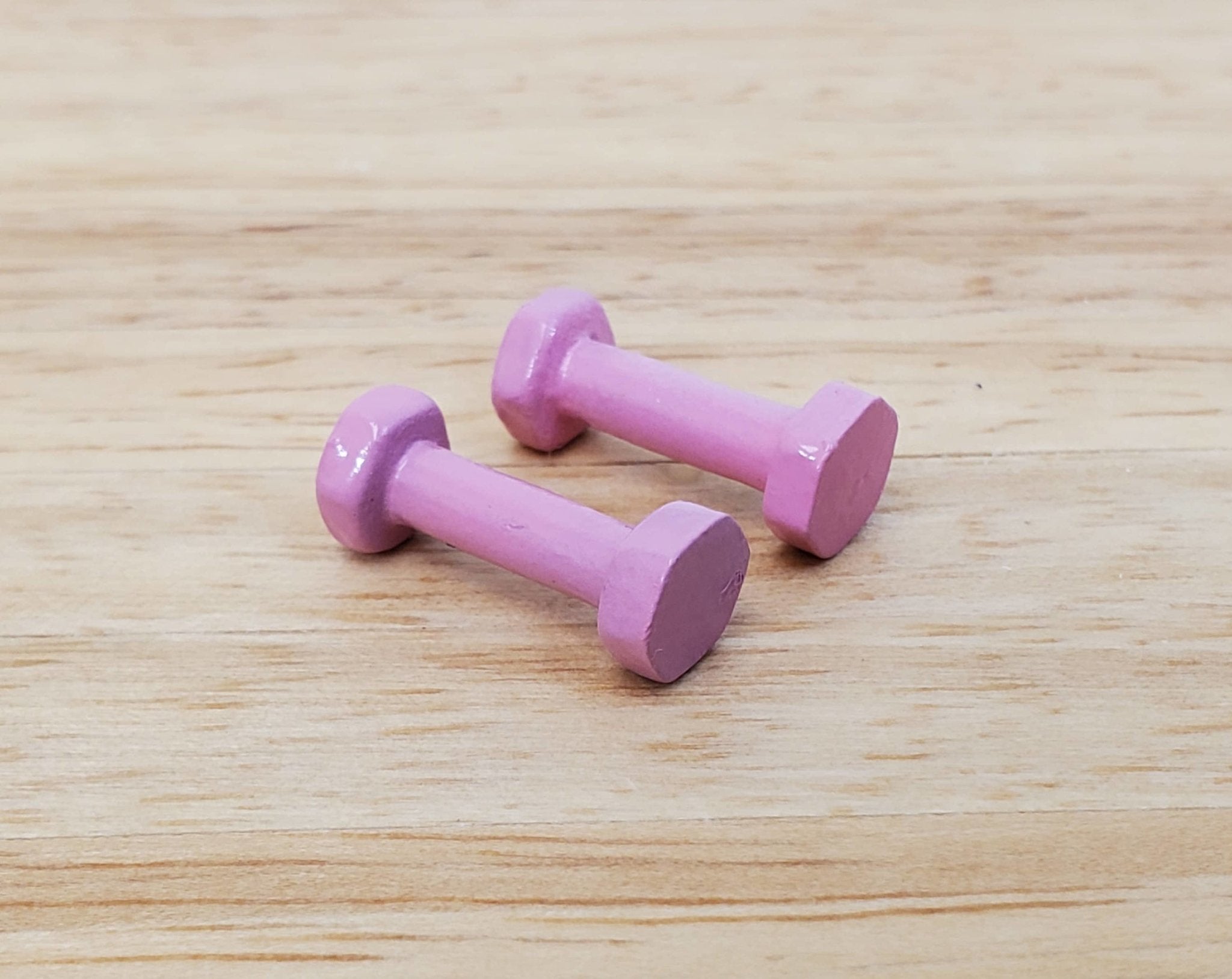 Dollhouse Hand Weights Pink Modern Gym Accessory Decor 1:12 Scale ...