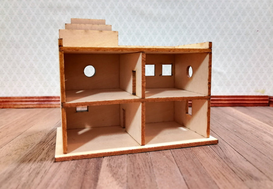 Dollhouse Miniature 1:144 Scale Kit House Art Deco Style 4 Rooms Easy ...