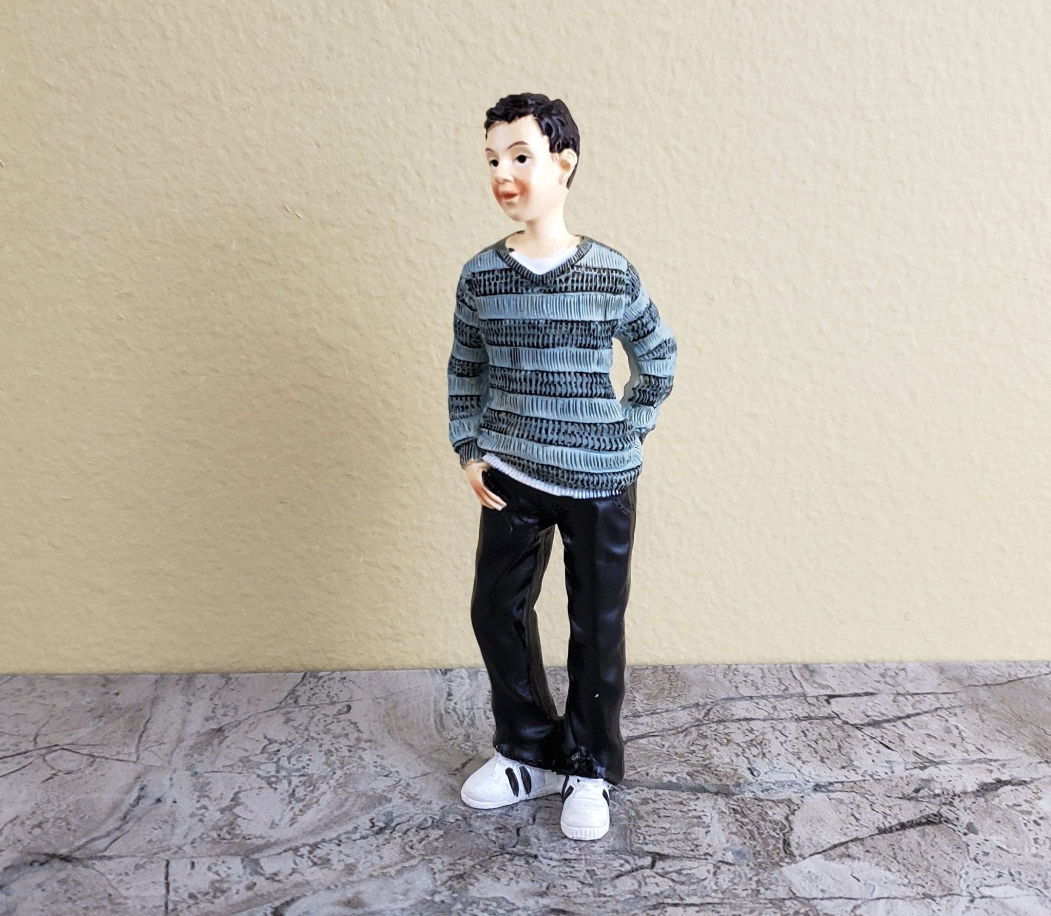 Dollhouse Miniature Boy Son Teenager Brother Modern Standing 1:12 Scale ...