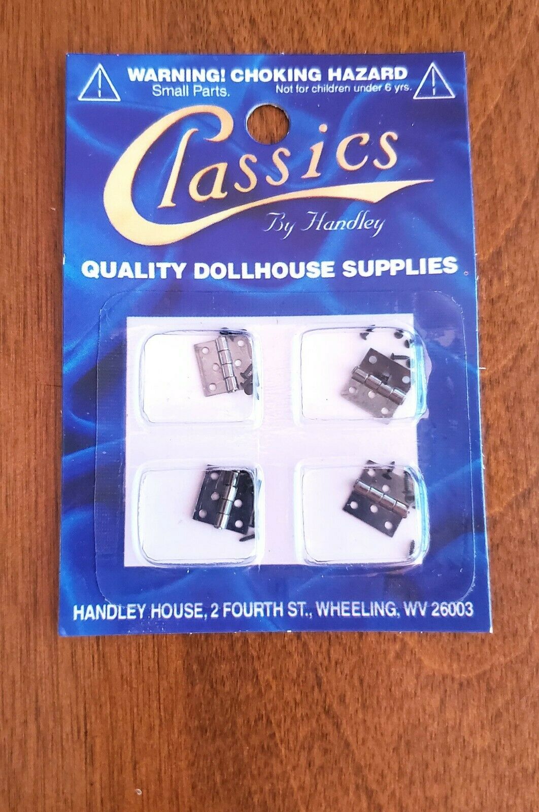 Dollhouse Miniature Butt Hinges Working x4 Pewter 1:12 Scale Includes ...