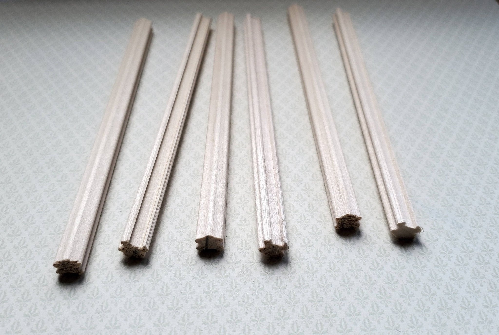 Dollhouse Miniature Handrail Banister for Stairs 3/8" w x 6" long 6 ...