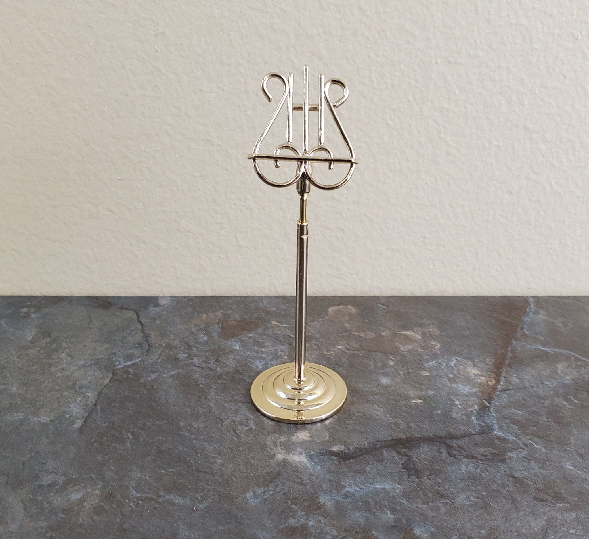 Dollhouse Miniature Music Stand Adjustable Brass Gold Metal 1:12 Scale ...