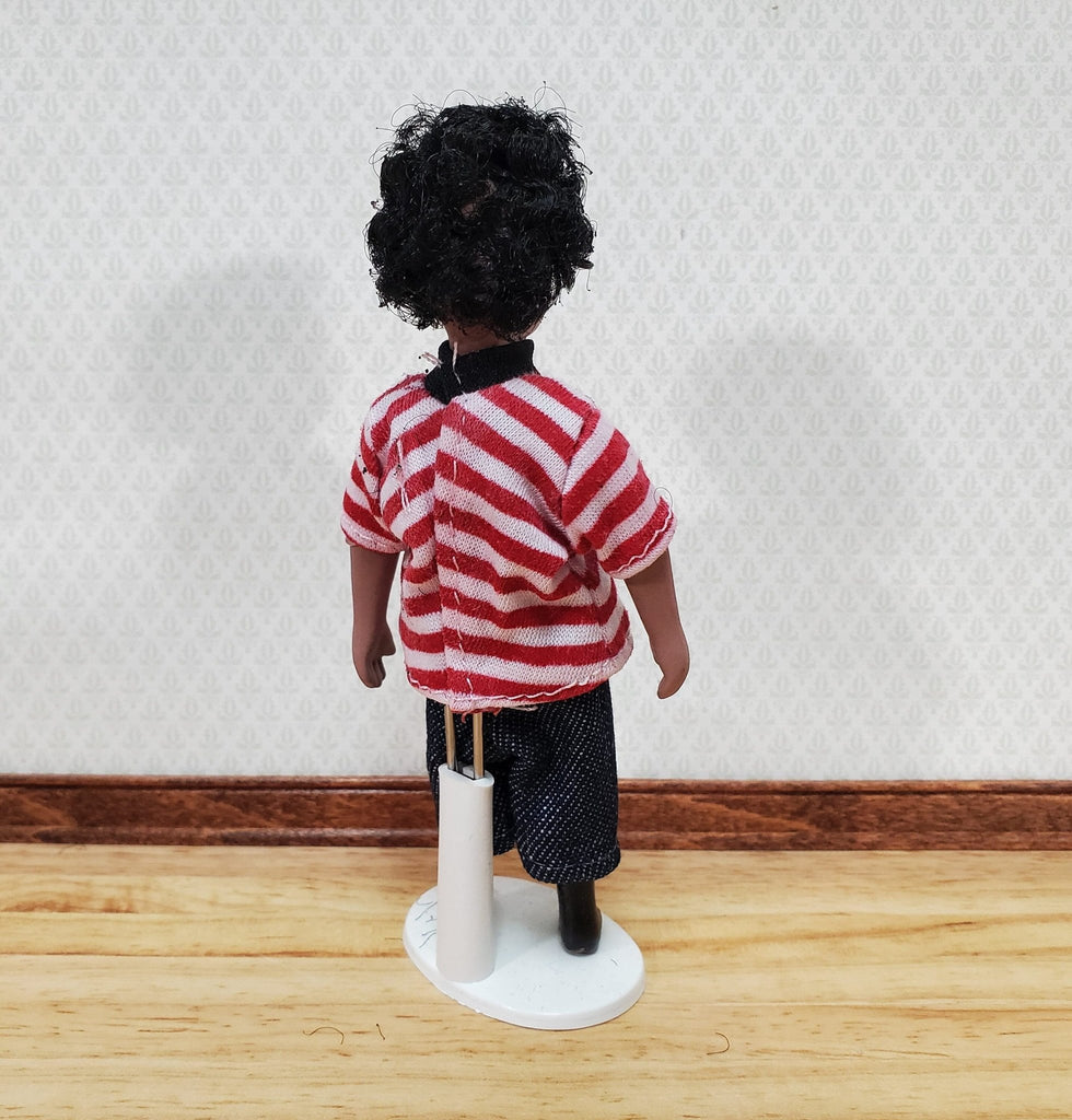 Dollhouse Modern Boy Black Brown Doll Male Son Brother Porcelain ...