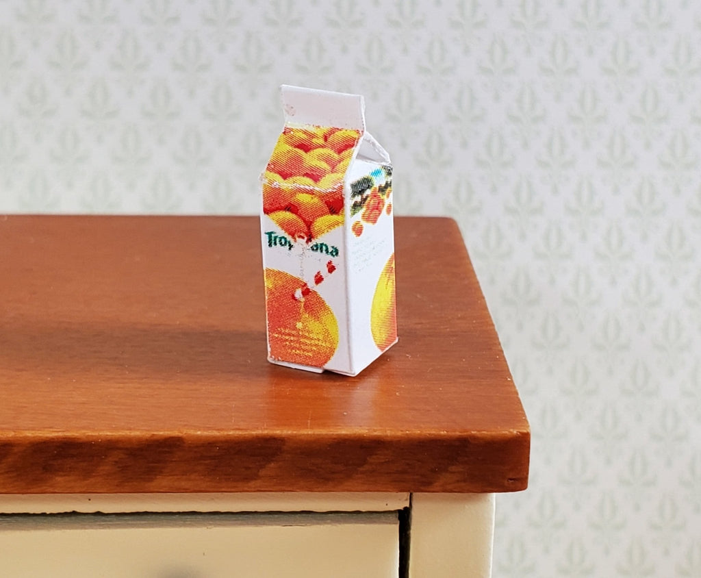 Dollhouse Orange Juice OJ Carton Tropicana 1:12 Scale Food Kitchen ...