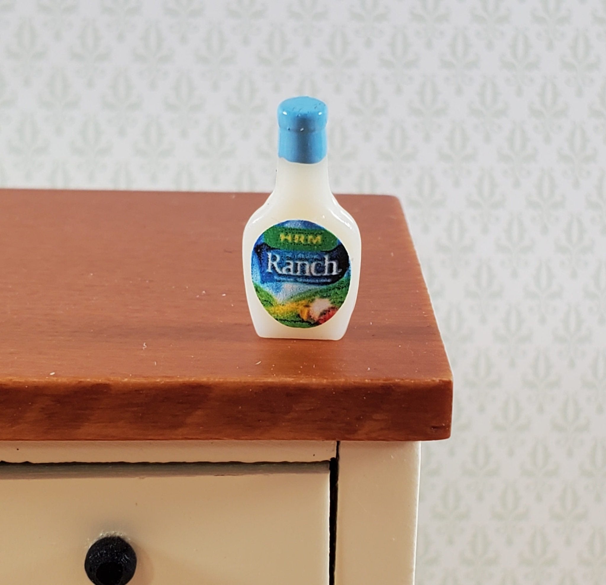 Dollhouse Ranch Salad Dressing Bottle 1:12 Scale Miniature Kitchen ...