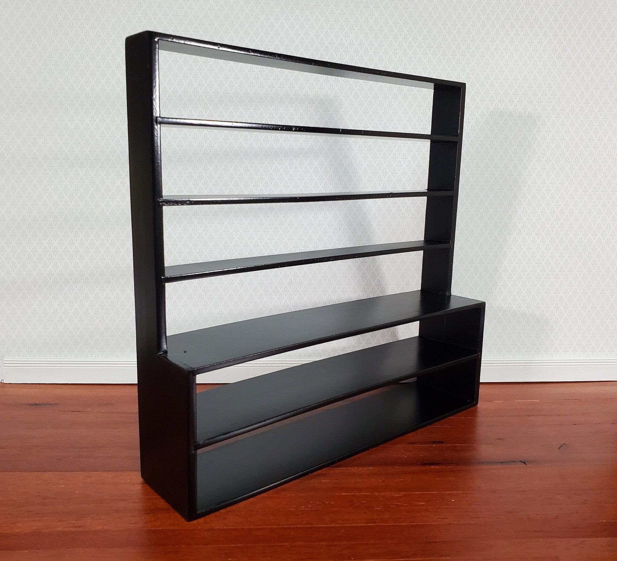 Dollhouse Shop Store Shelves Shelving Black Wood Large 1:12 Scale ...