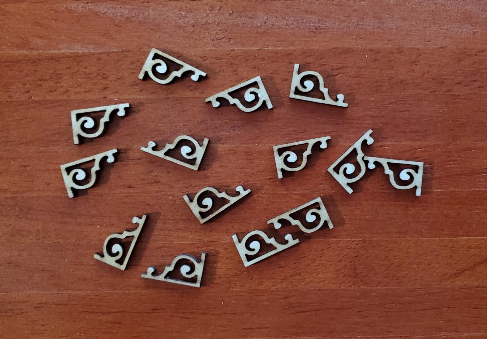 Dollhouse Stair Tread Trim Brackets Victorian Style 14 pc 1:12 Scale ...