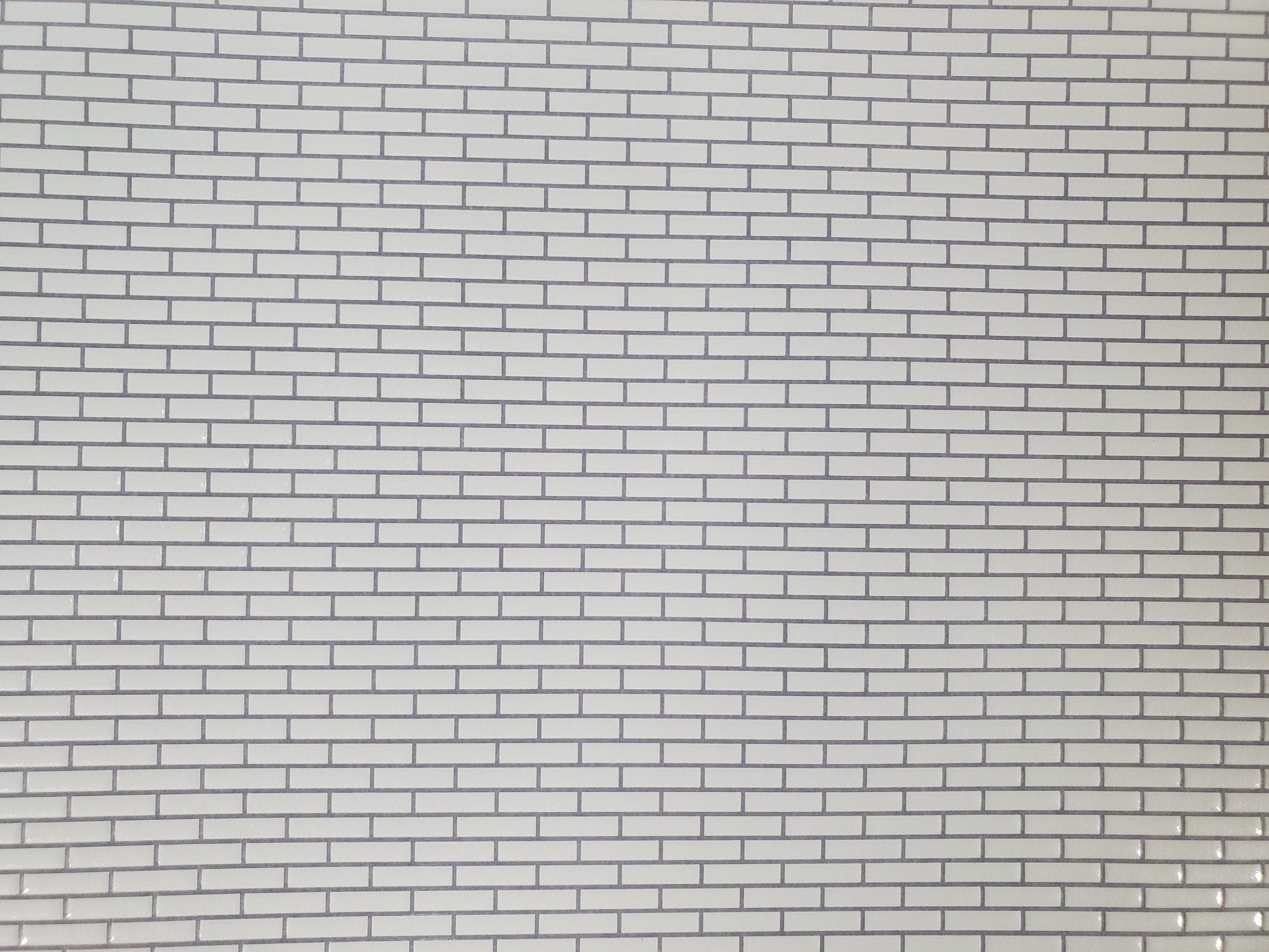 Dollhouse Subway Tile Metro Wall Tile Small White Embossed Glossy Paper ...