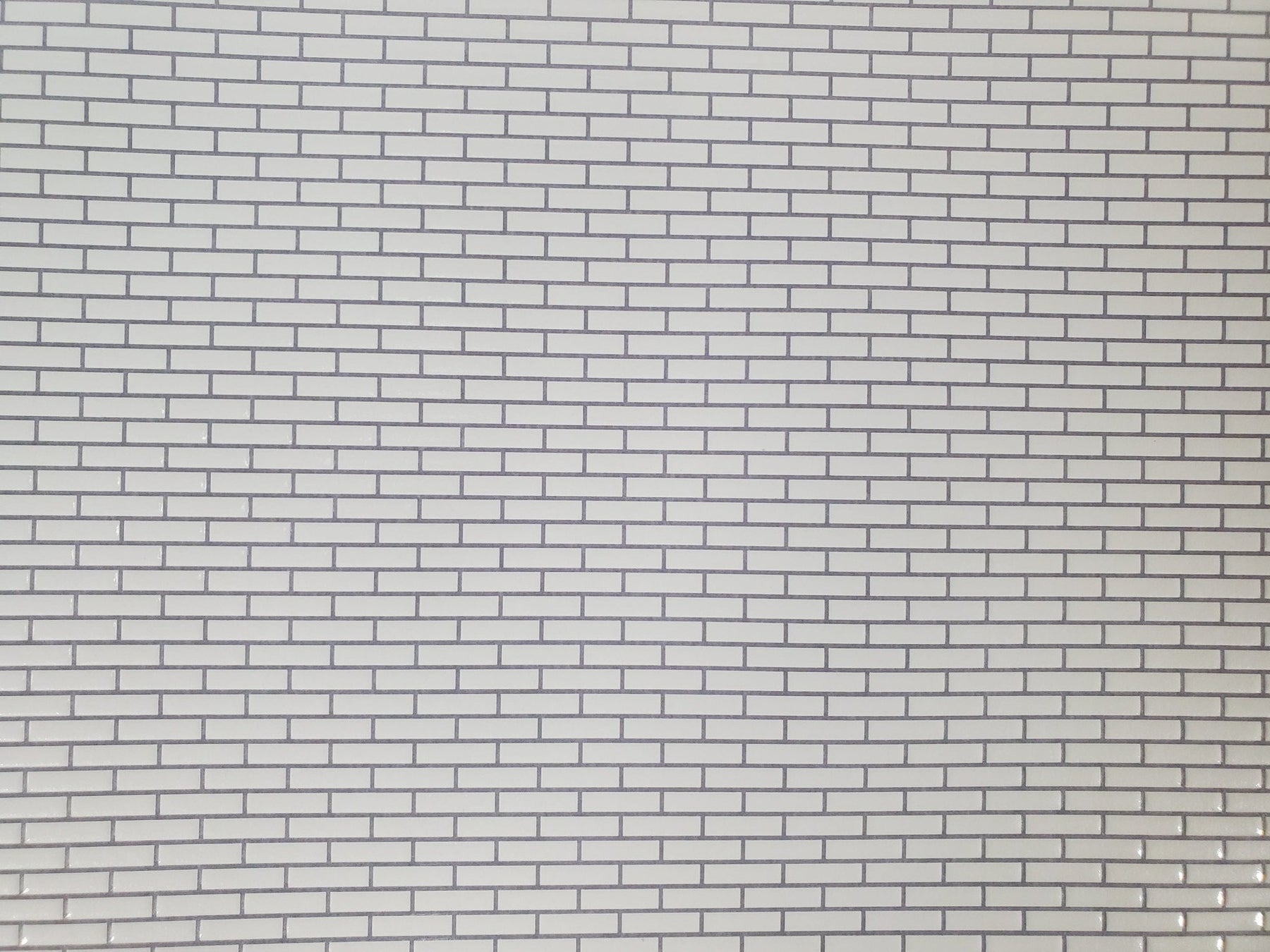 Dollhouse Subway Tile Metro Wall Tile Small White Embossed Glossy Paper ...