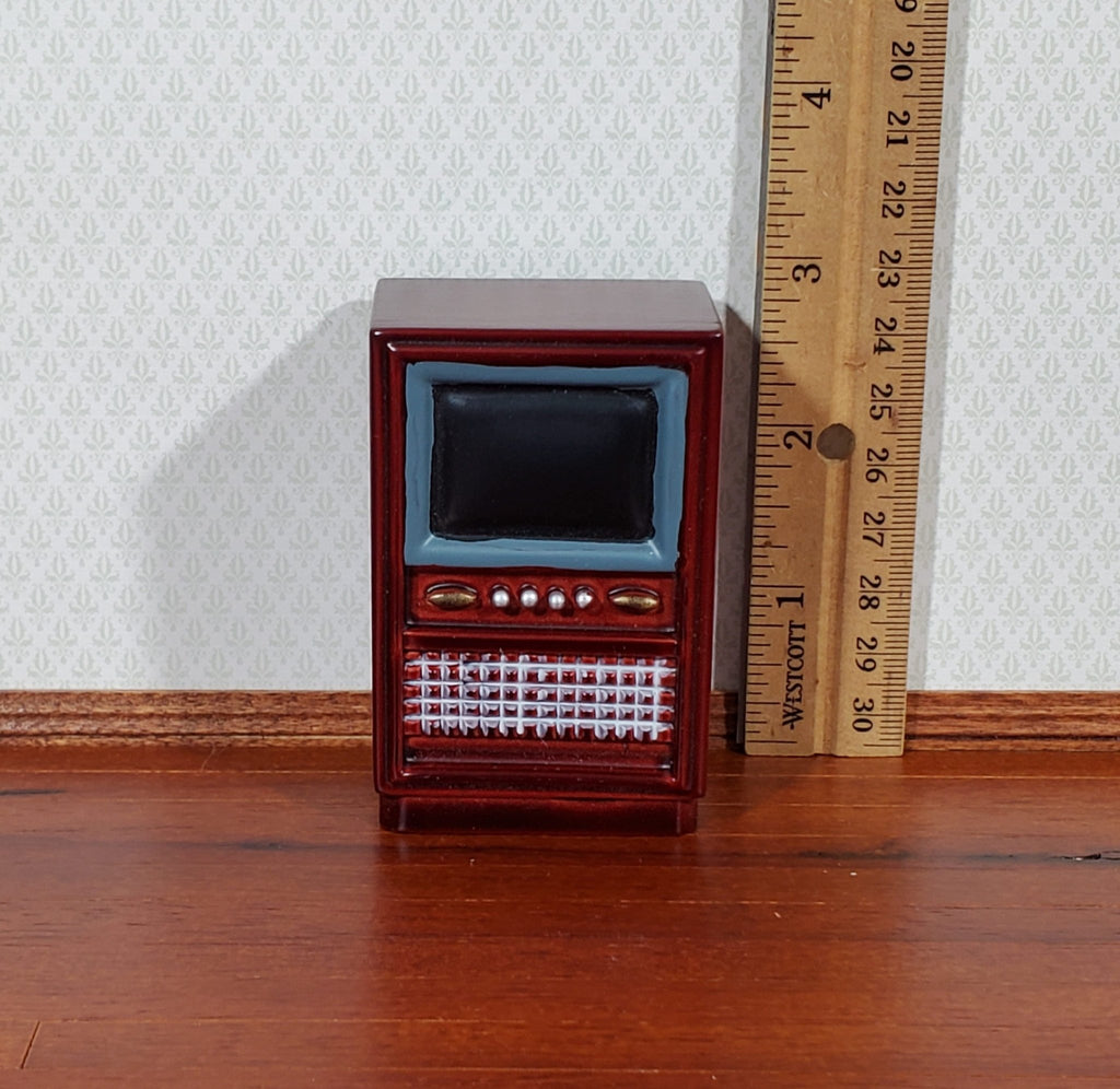 Dollhouse Television Console TV Set Retro 1970s Style 1:12 Scale ...
