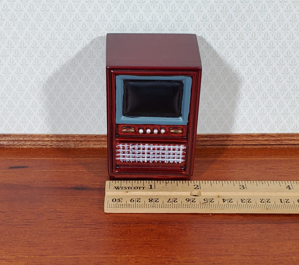 Dollhouse Television Console TV Set Retro 1970s Style 1:12 Scale ...