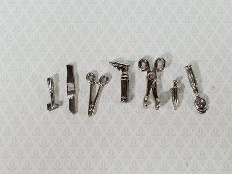 Dollhouse Tiny Medical Surgical Instruments 7 Pieces Metal Miniature ...