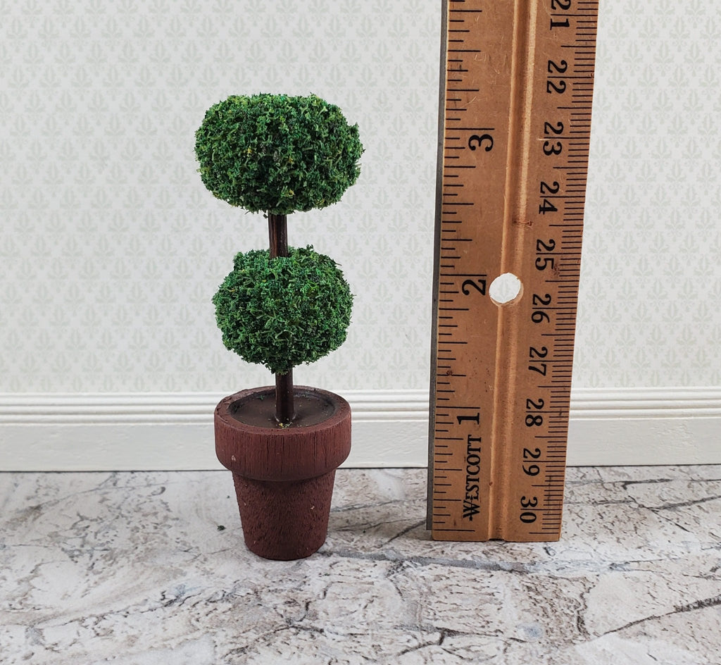 Dollhouse Topiary Plant Potted Bush 1:12 Scale Miniature Garden ...