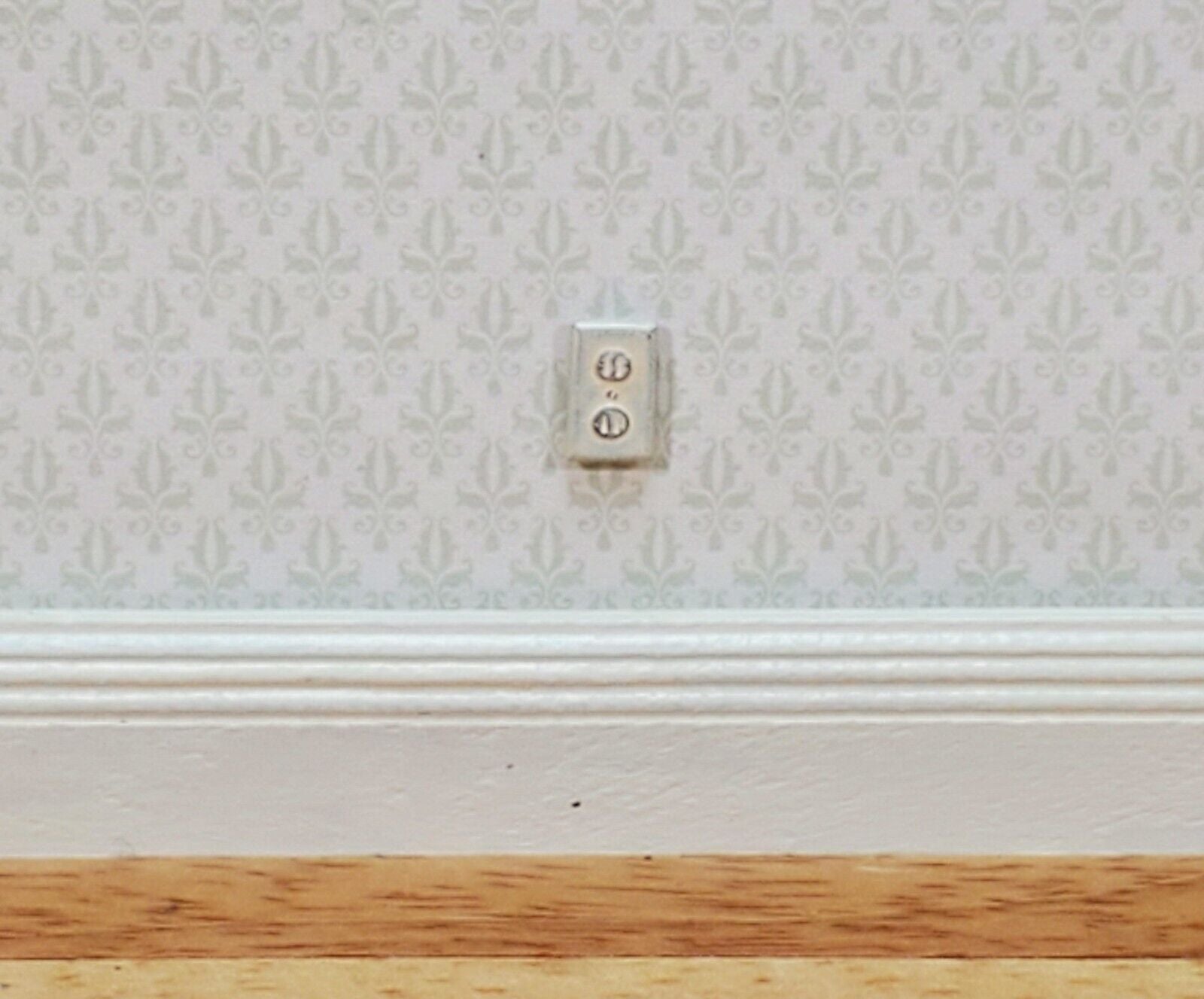 Dollhouse Wall Outlet Tiny Plug Metal 1:12 Scale Modern Miniatures ...