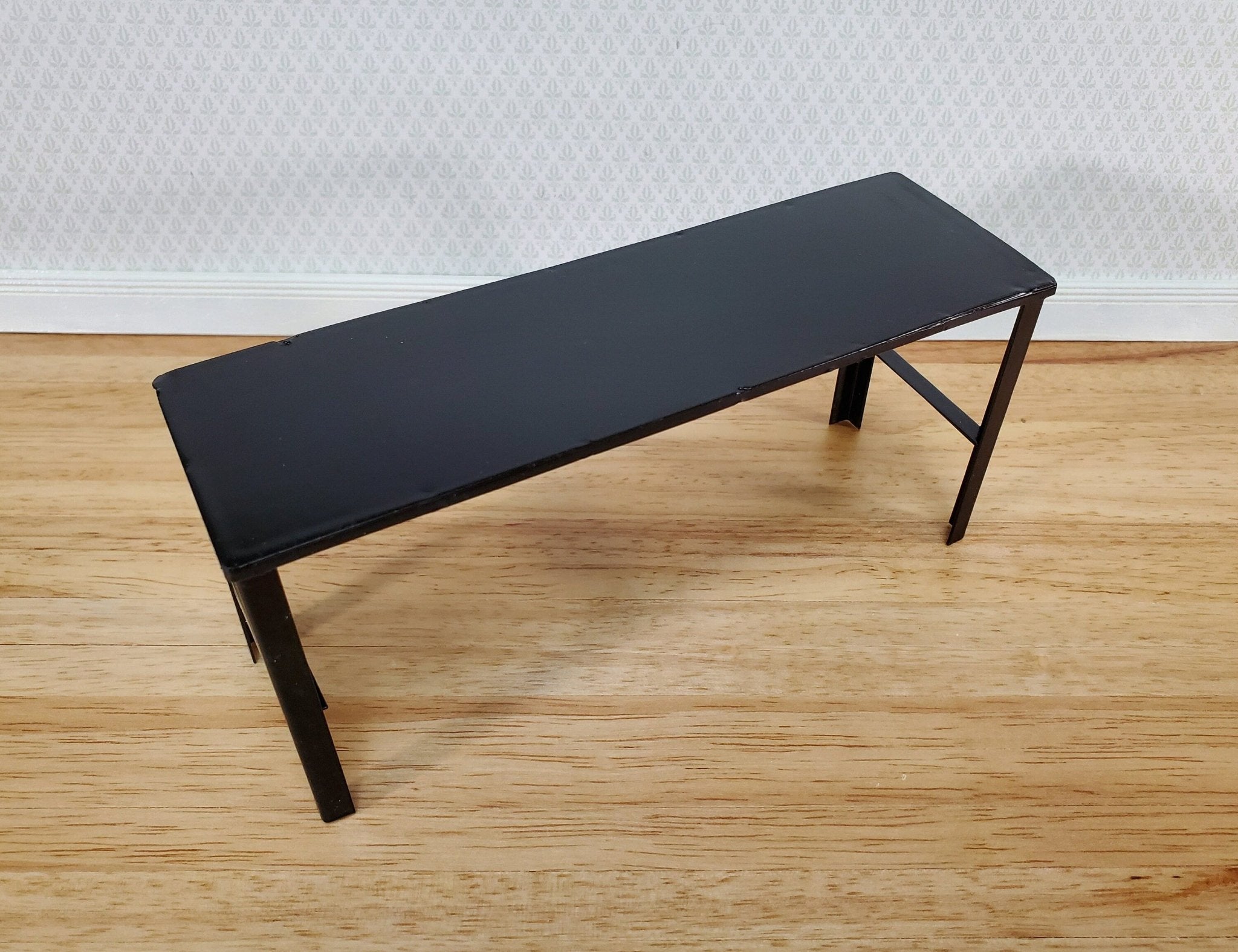 Dollhouse Work Table Workbench Black Metal 1:12 Scale Miniature ...