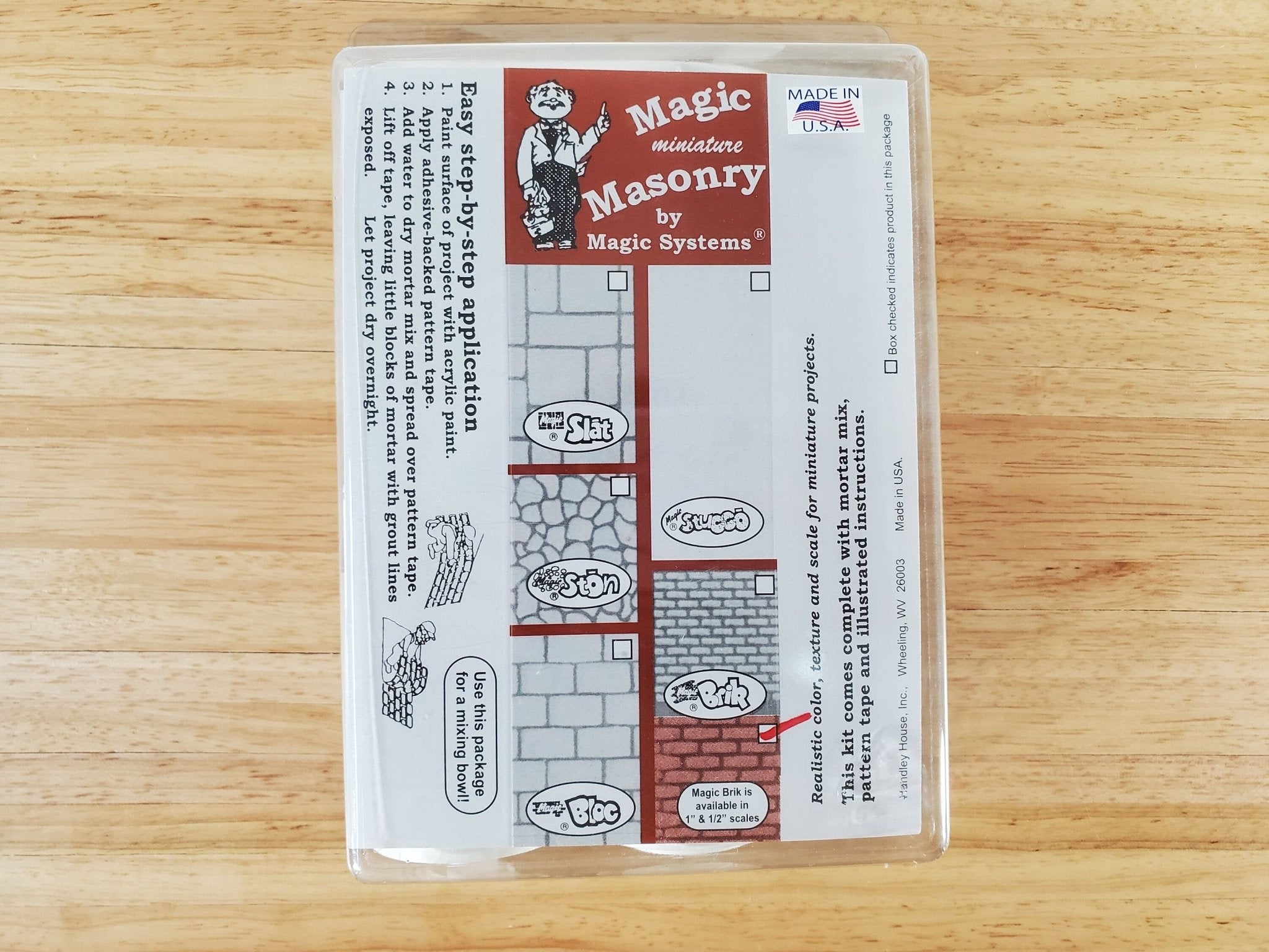 Magic Masonry White Brick KIT 4.5 Square Feet Stencil and Powder Set 1: ...