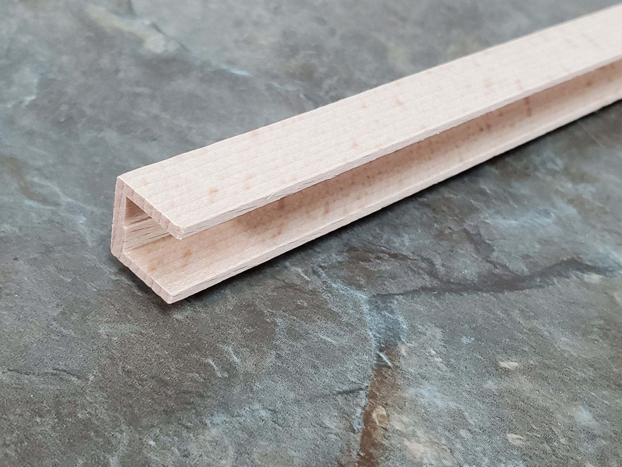 Miniature Channel Molding Trim 1/2" x 1/2" x 18" long Dollhouses Scale ...