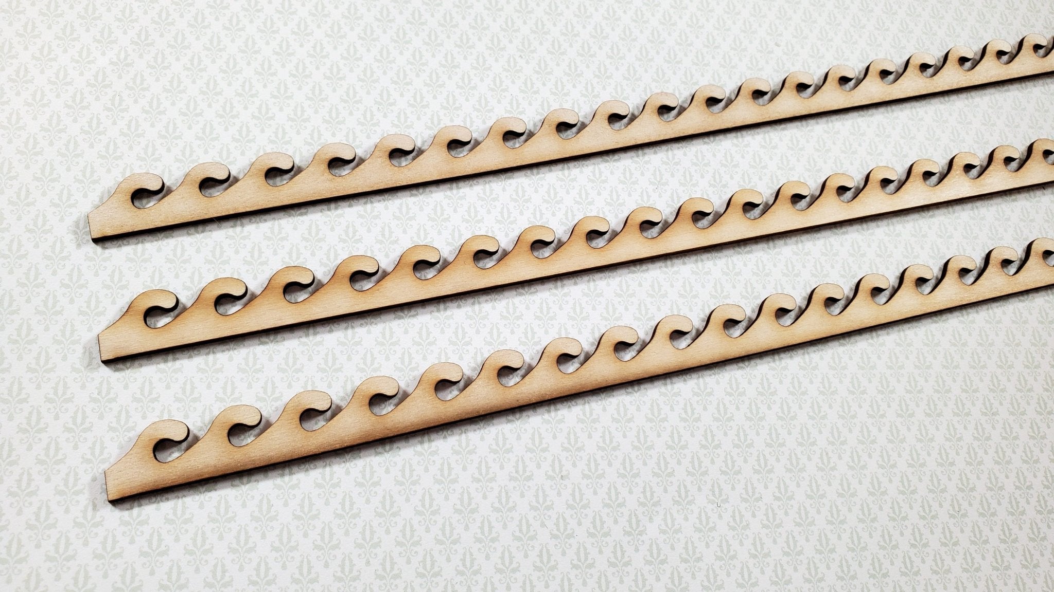 Miniature Decorative Wave Trim Victorian Style 3 Pieces 1/2" x 17 1/2 ...