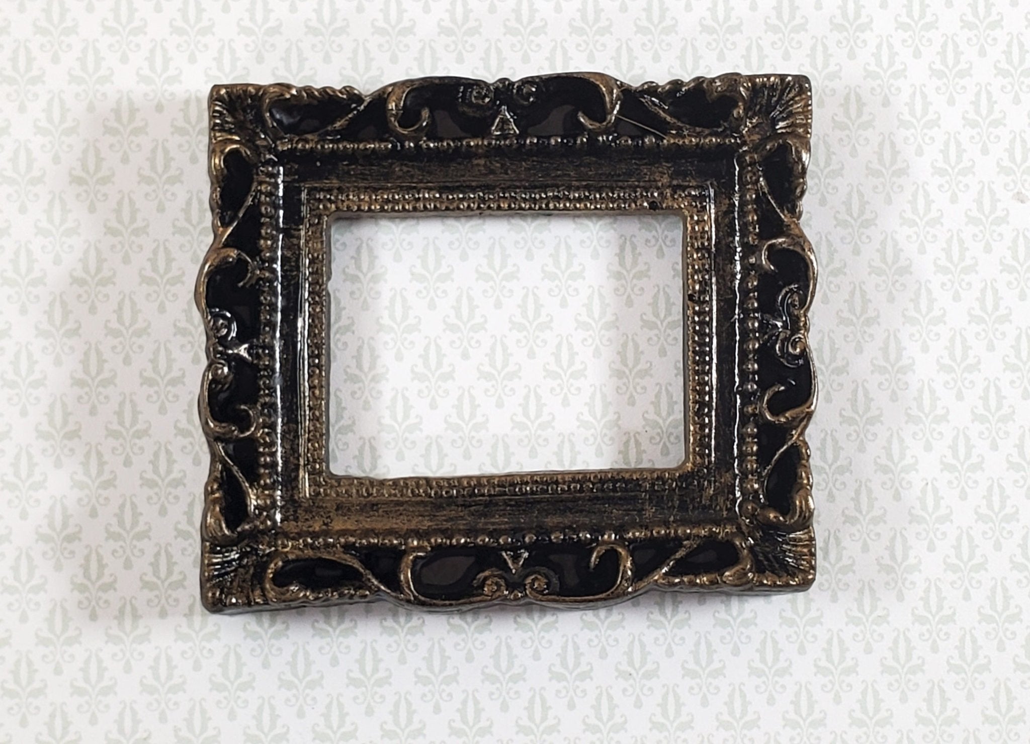 Miniature Picture Frame Fancy Antiqued for Tiny Paintings 1:12 Scale ...