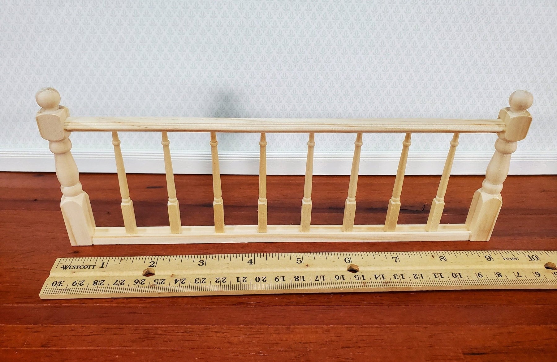Miniature Railing Assembled 1 Piece 9 3/8" for Porches Decks Balconies ...