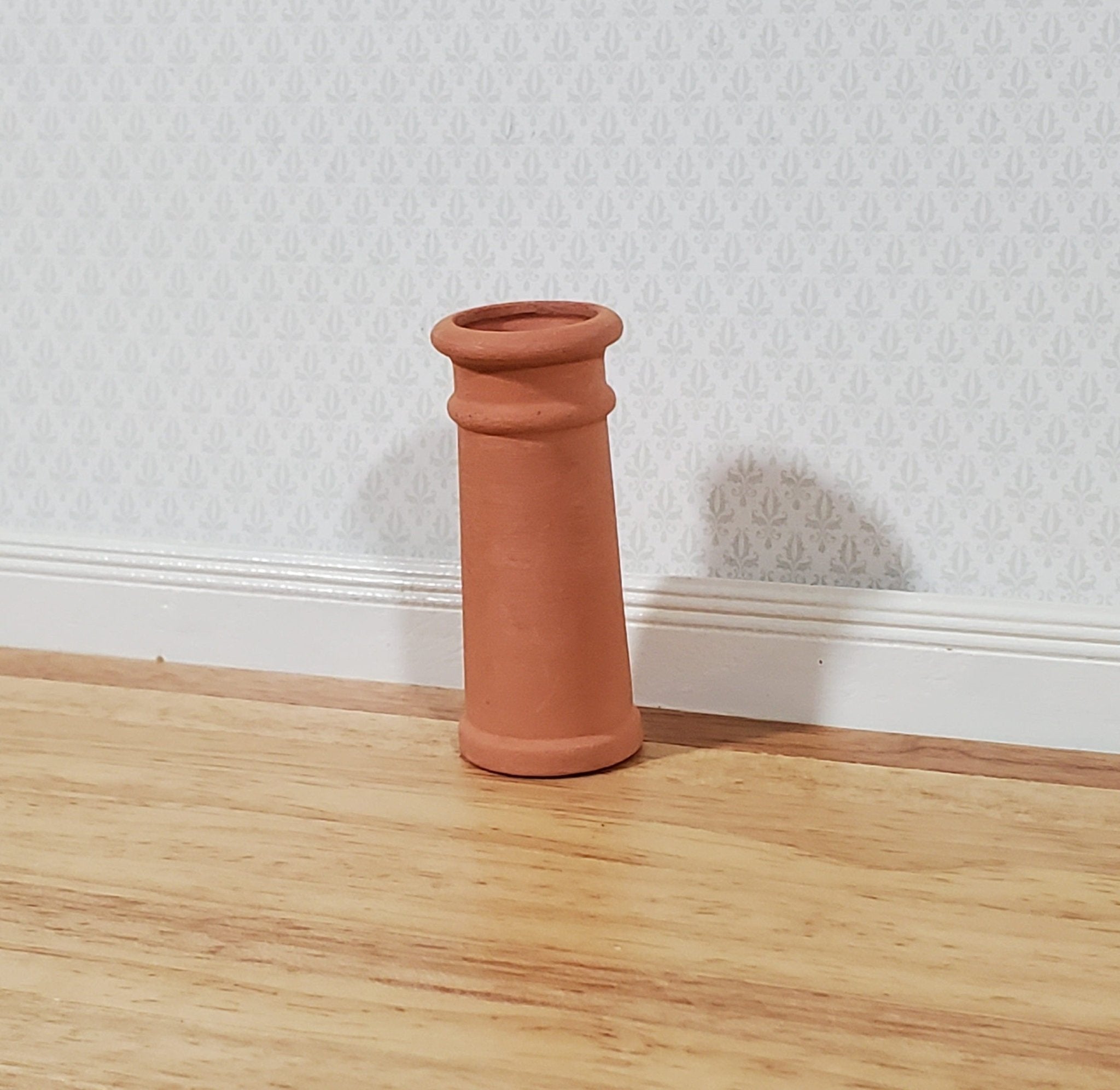 Miniature Tall Chimney Pot Smoke Stack Terra Cotta 1:12 Scale Dollhouse ...
