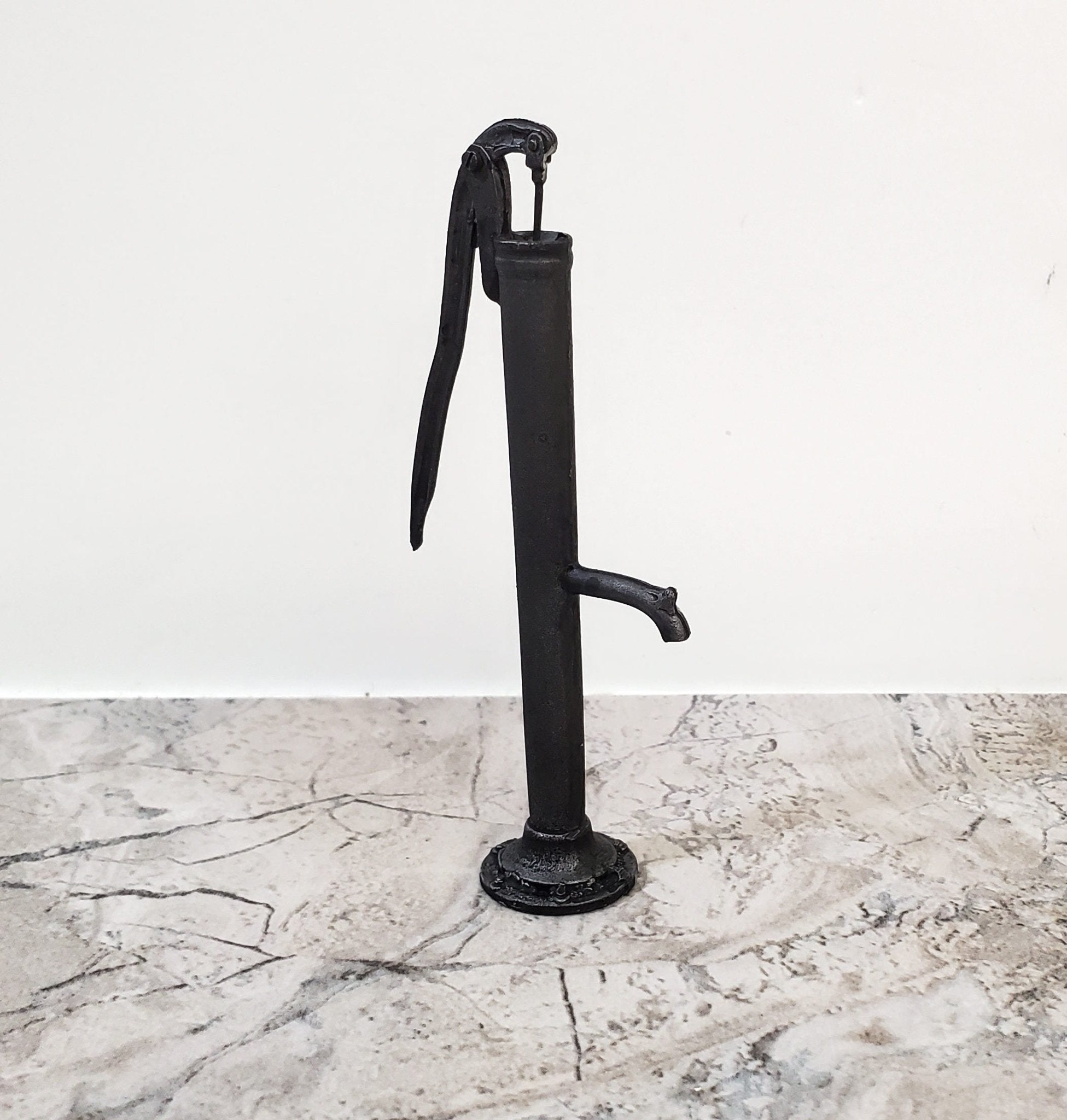 Miniature Well Pump Metal Matte Black Finish 1:12 Scale Dollhouse Scale ...