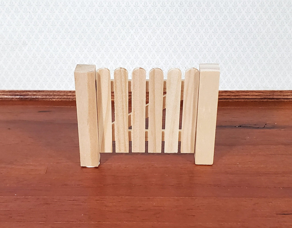 Miniature Wood Fence Gate Opening Door Unpainted Wood 1:12 Scale ...