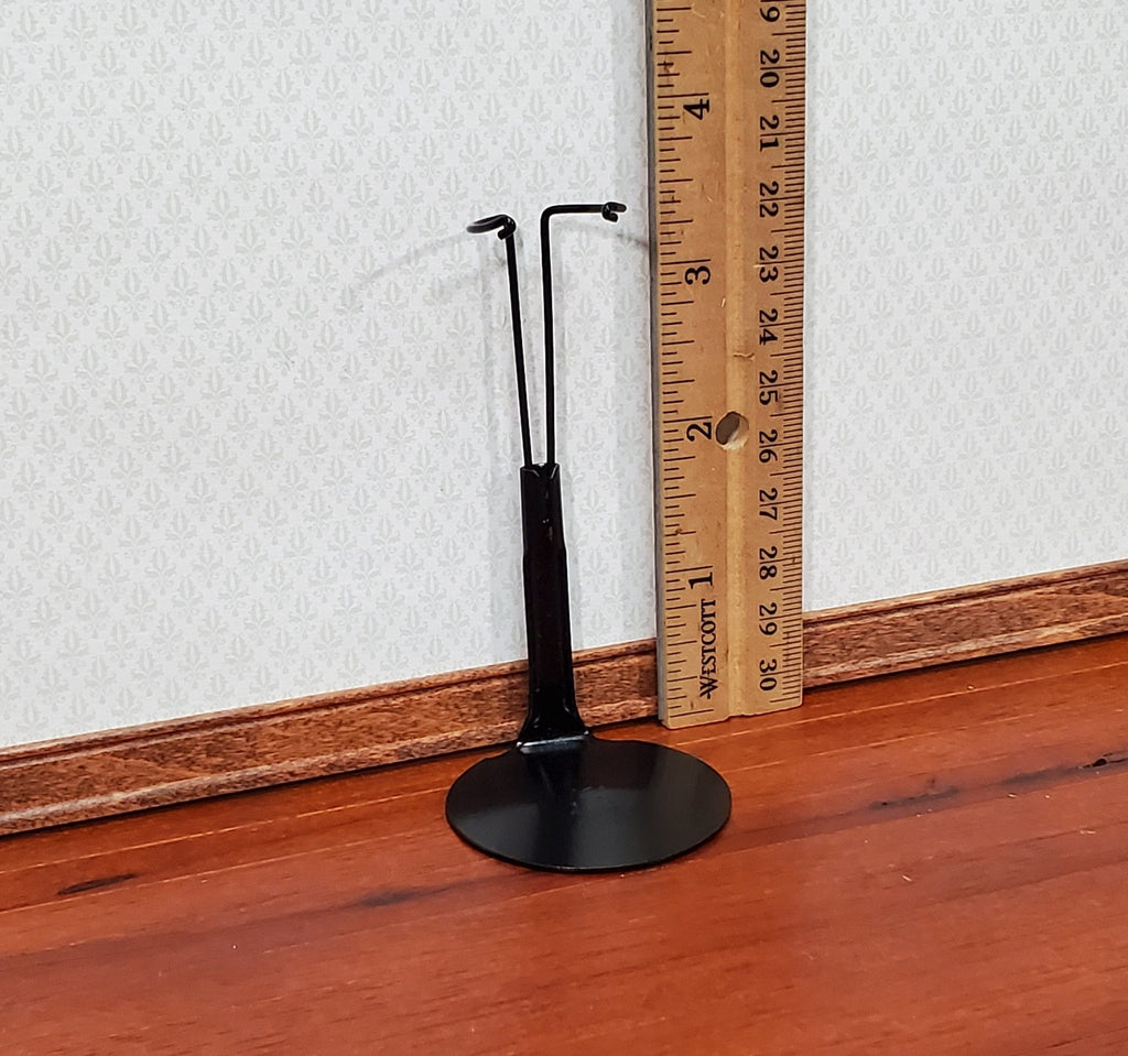 Small Doll Stand Black Metal for 3" - 6" Dolls Slim Waist 1:12 Scale ...