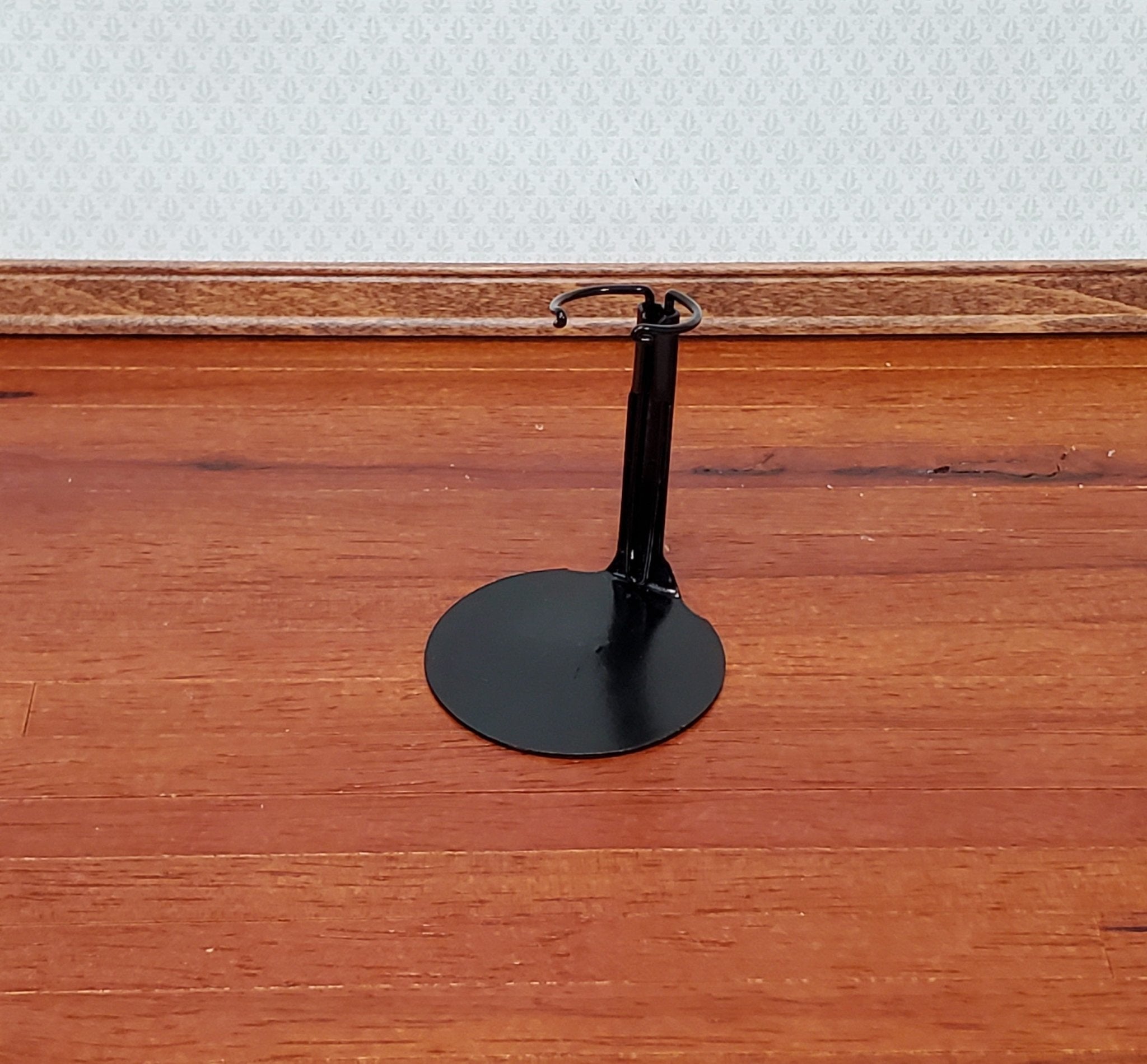 Small Doll Stand Black Metal for 3" - 6" Dolls Slim Waist 1:12 Scale ...